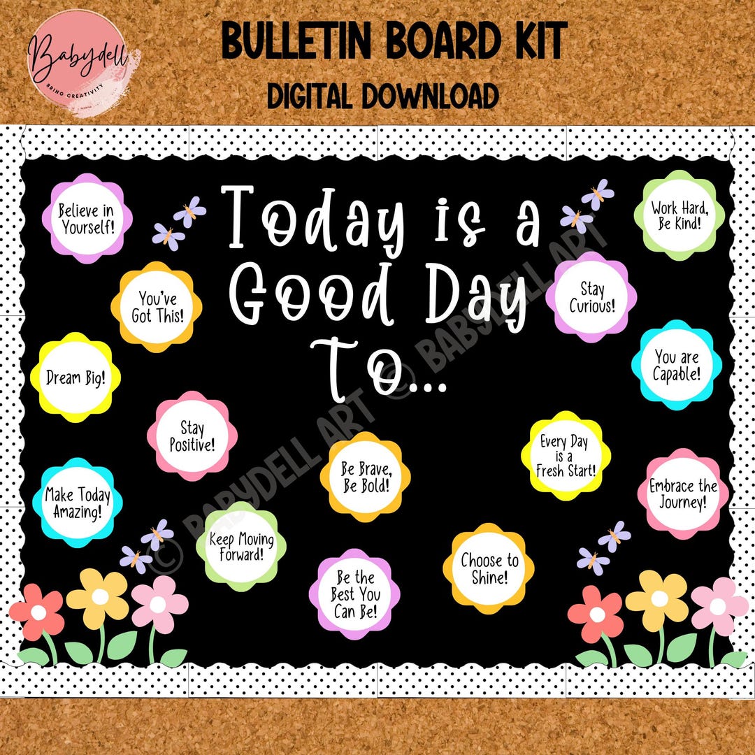 Motivational Classroom Bulletin Board Kit: Positive Decor (digital ...