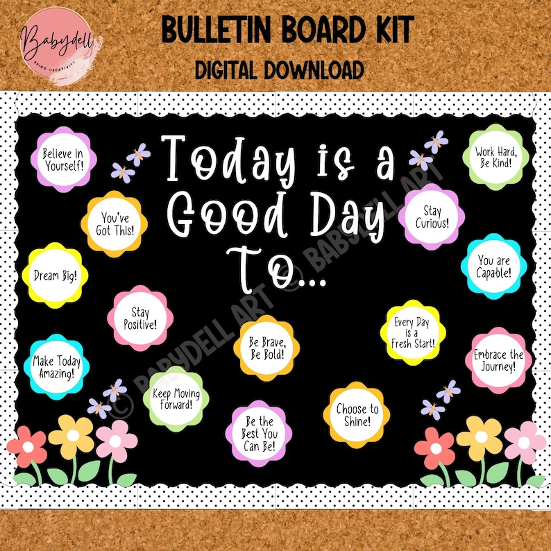 Motivational Classroom Bulletin Board Kit: Positive Decor (digital ...