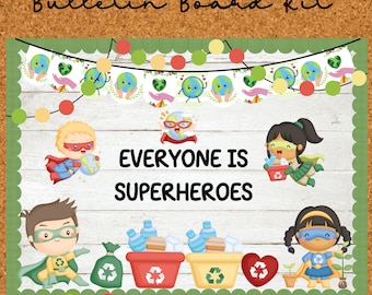 Earth Day Bulletin Board Kit April Bulletin Board Kit Spring Bulletin ...