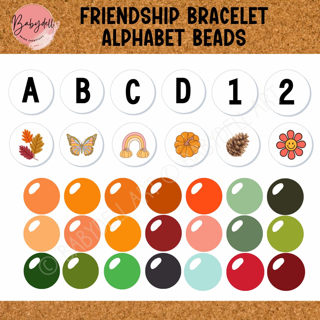 Fall Friendship Bracelet Bulletin Board Kit - Alphabet Beads Classroom ...