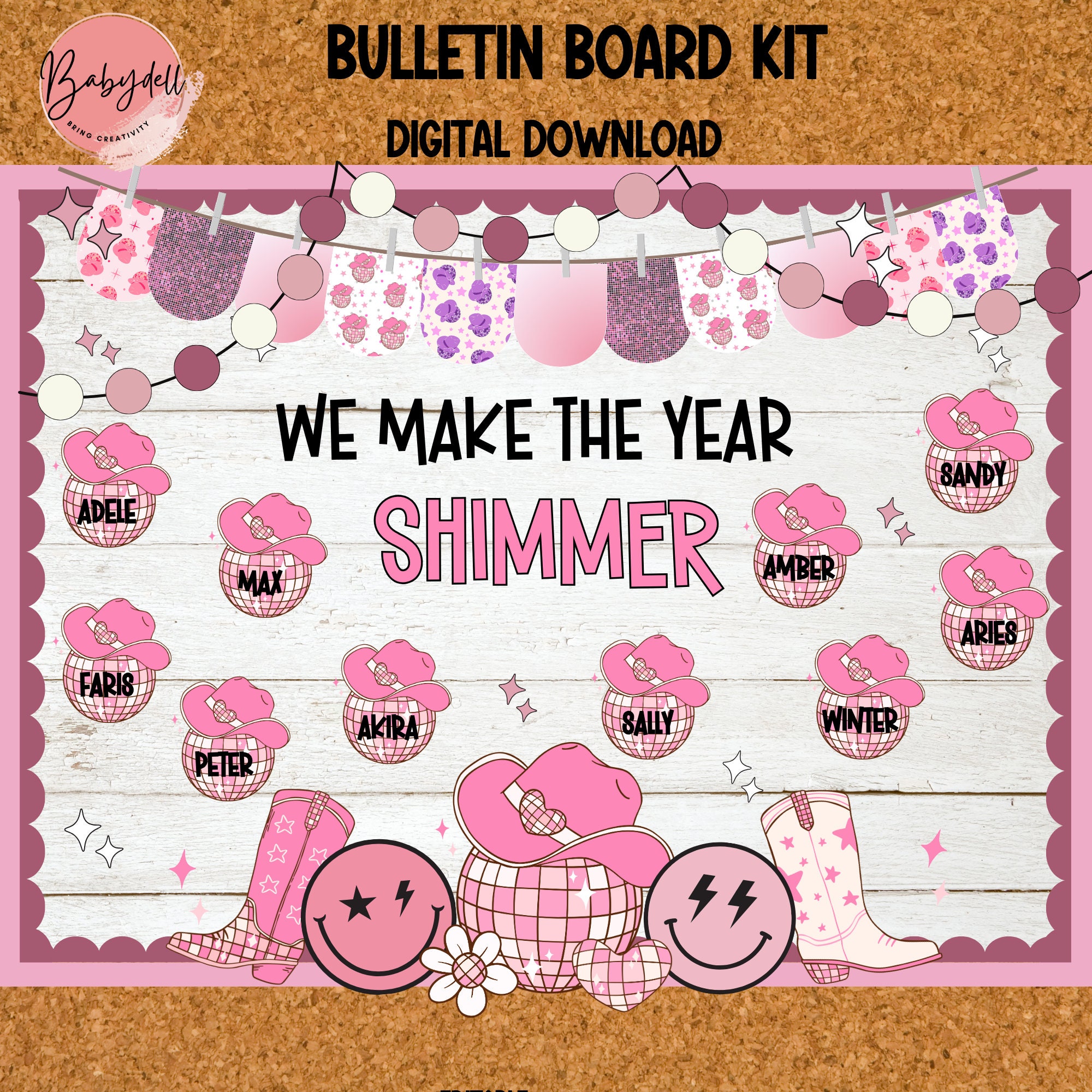 Groovy Disco Welcome Back Bulletin Board Kit: 70s Theme Classroom Decor ...