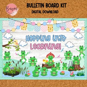 Editable Frog Bulletin Board Kit – Spring Classroom Door Decor for ...