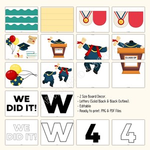Graduation Bulletin Board Kit | End of Year Door Decor | Editable ...