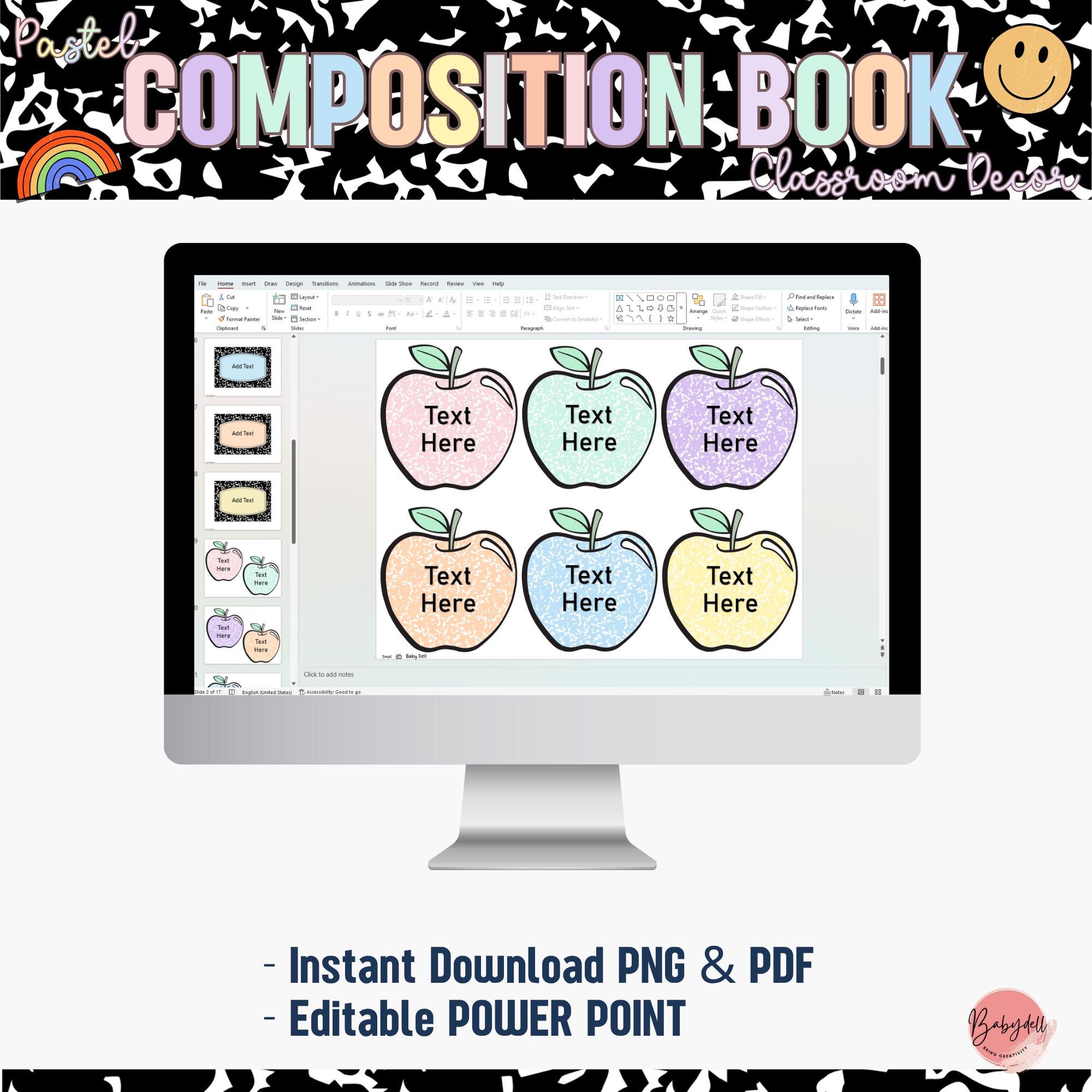 Birthday Bulletin Board | Composition Book Chart | Classroom Decor ...