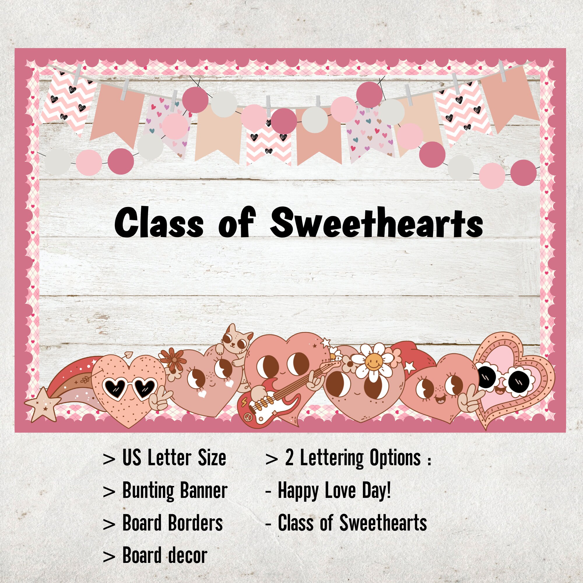 Valentine Bulletin Board or Classroom Door Decor, Class of Sweethearts ...