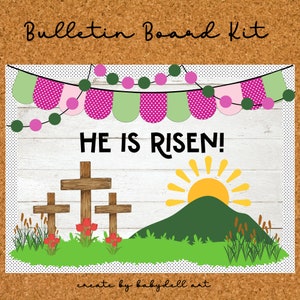 Resurrection Easter Bulletin Board Kit Classroom Decor Christian ...