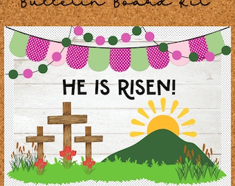 Resurrection Easter Bulletin Board Kit Classroom Decor Christian ...