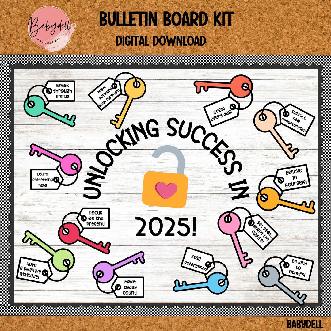Motivational Bulletin Board Kit: New Year Classroom Decor (digital ...