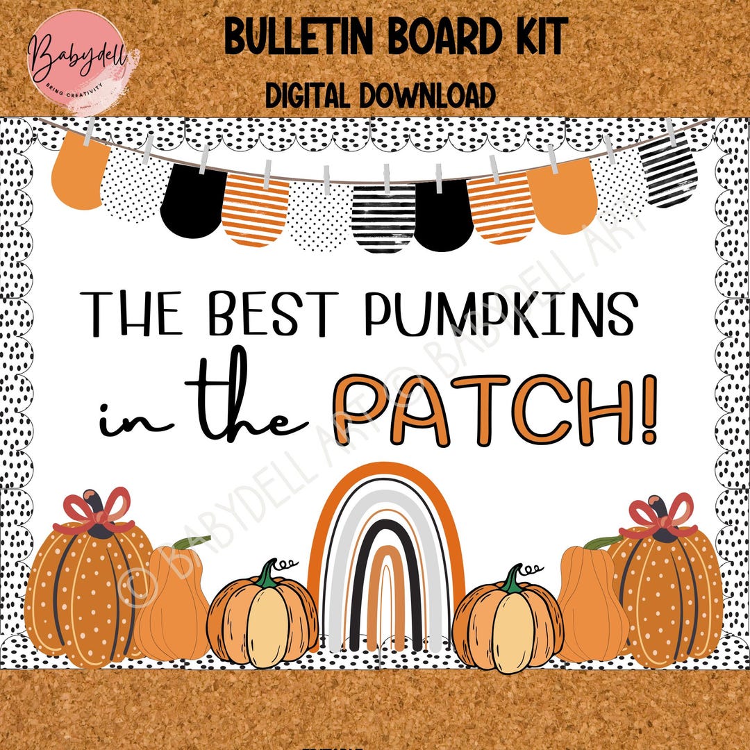 Halloween Pumpkins Bulletin Board | Fall Pumpkin Classroom Door Decor ...