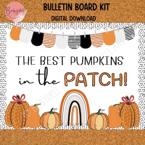 Halloween Pumpkins Bulletin Board Fall Pumpkin Classroom Door Decor ...