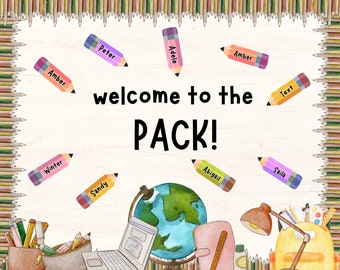 Back to School Bulletin Board Kit Retro 90's Theme Classroom Decor ...