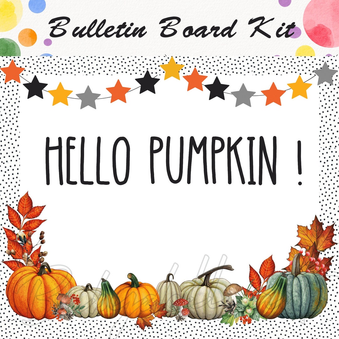 Halloween Pumpkins Bulletin Board Fall Bulletin Board or Classroom Door ...