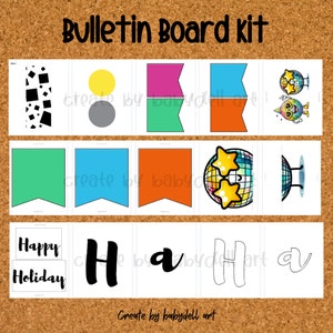Happy New Year Bulletin Board Door Decor Gnome January Bulletin Board ...