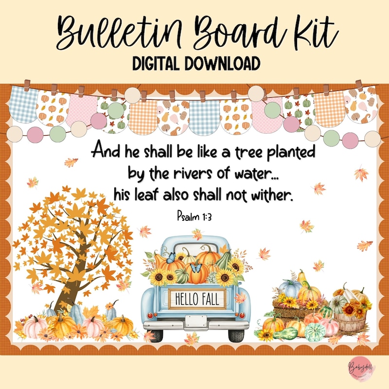 Christian Fall Bulletin Board - Etsy