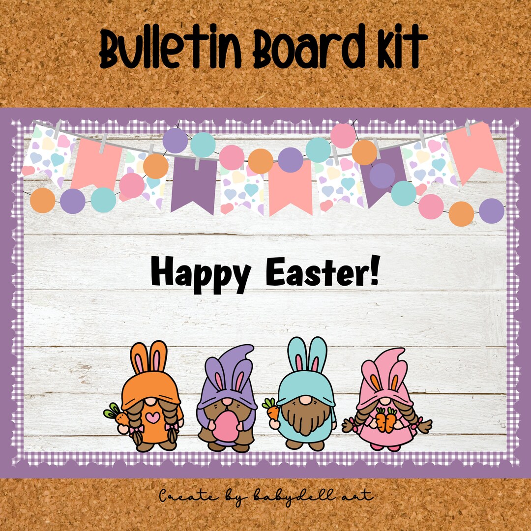 Happy Easter Bulletin Board Kit | March-april Classroom Decor | Spring ...