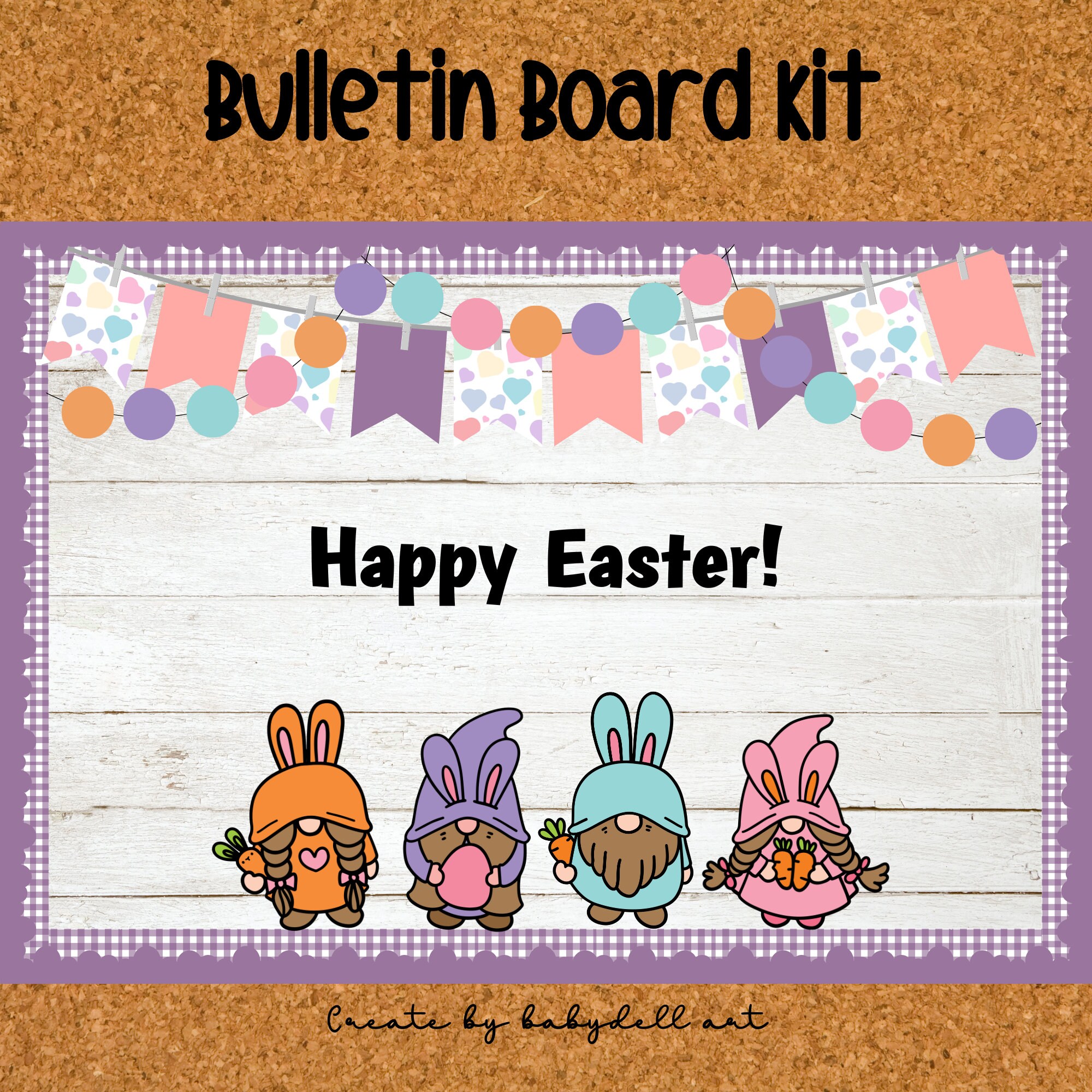 Happy Easter Bulletin Board Kit | March-april Classroom Decor | Spring ...