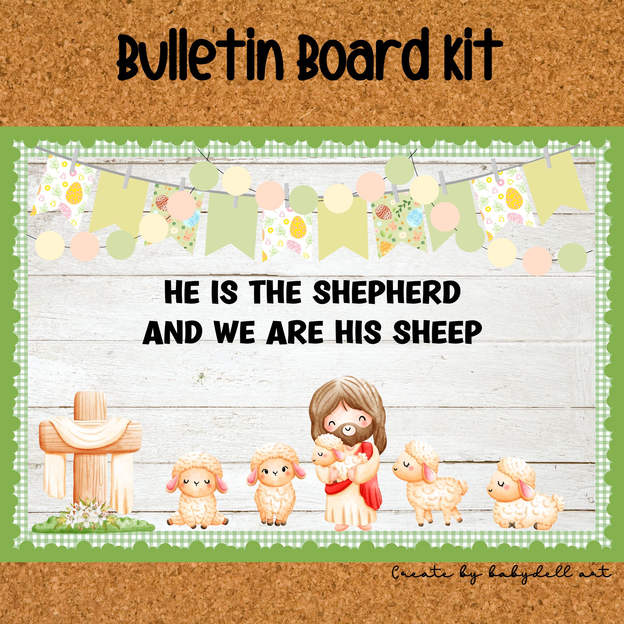 Easter Christian Bulletin Board Kit March-april Bulletin Board Kit ...
