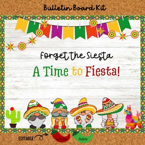 Gnomes Let's Fiesta This Cinco De Mayo Tropical Classroom Door ...