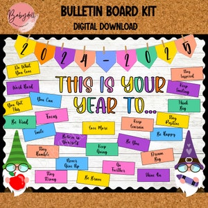 Back to School Bulletin Board Kit Editable Door Decor Beginning of the ...