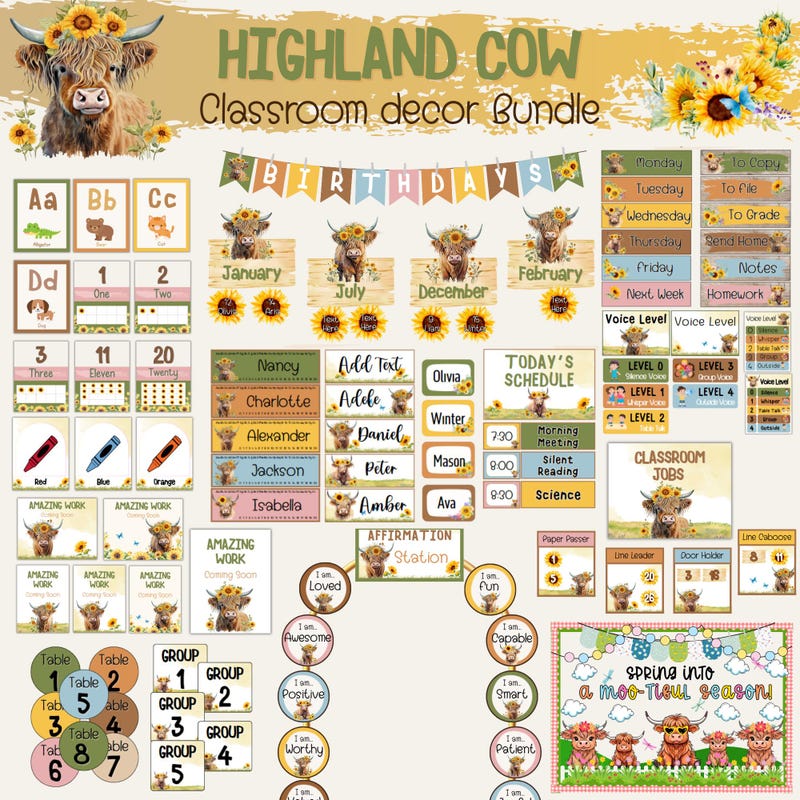 Highland Cow Room Decor - Etsy