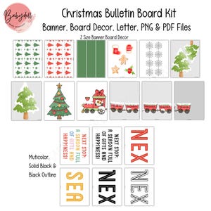 Train Christmas Funny Winter Bulletin Board Kit | December Bulletin ...