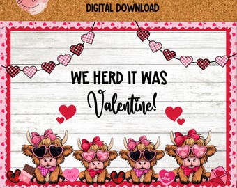 Valentine’s Day Bulletin Board Kit, February Bulletin Board, Classroom ...