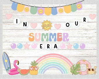 Summer Era Bulletin Board Kit: Groovy Pastel Classroom Decor (PDF) - Etsy