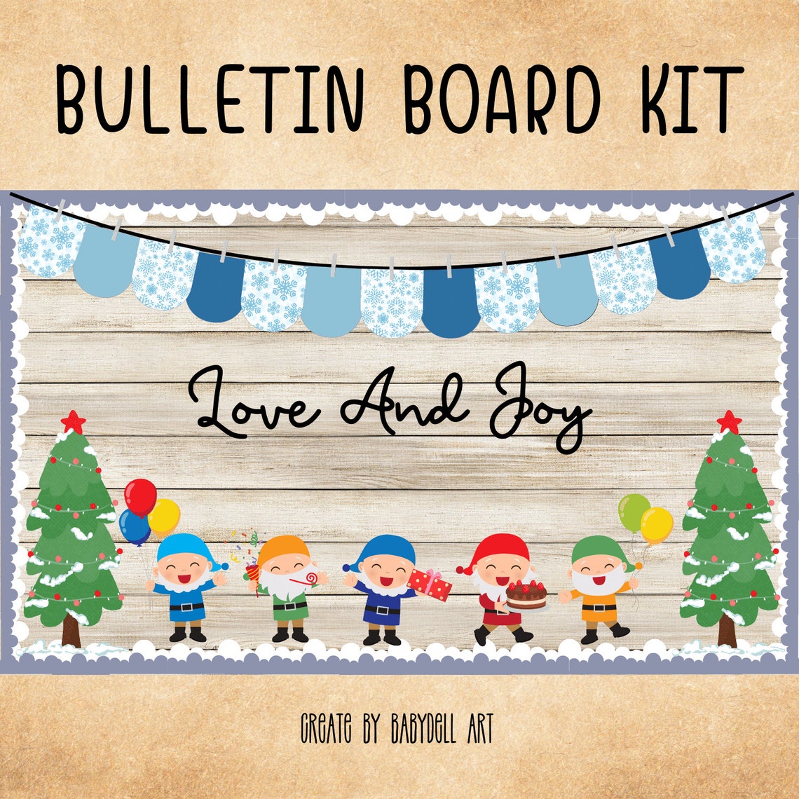 Merry Christmas Bulletin Board or Classroom Door Decor Easy - Etsy