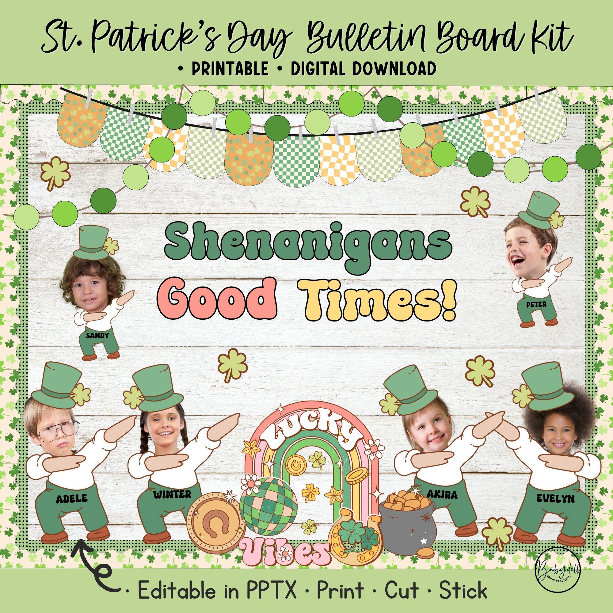 St Patricks Day Bulletin Board Kit Let the Shenanigans Begin Student ...