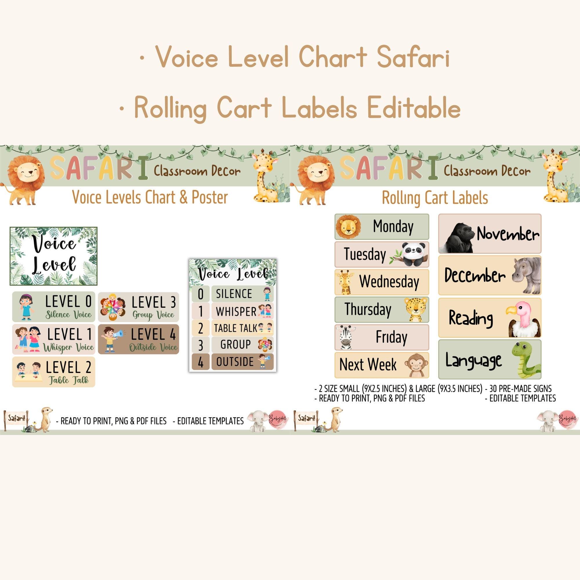 Safari Classroom Decor Bundle Neutral Jungle Theme Boho Animal Print ...