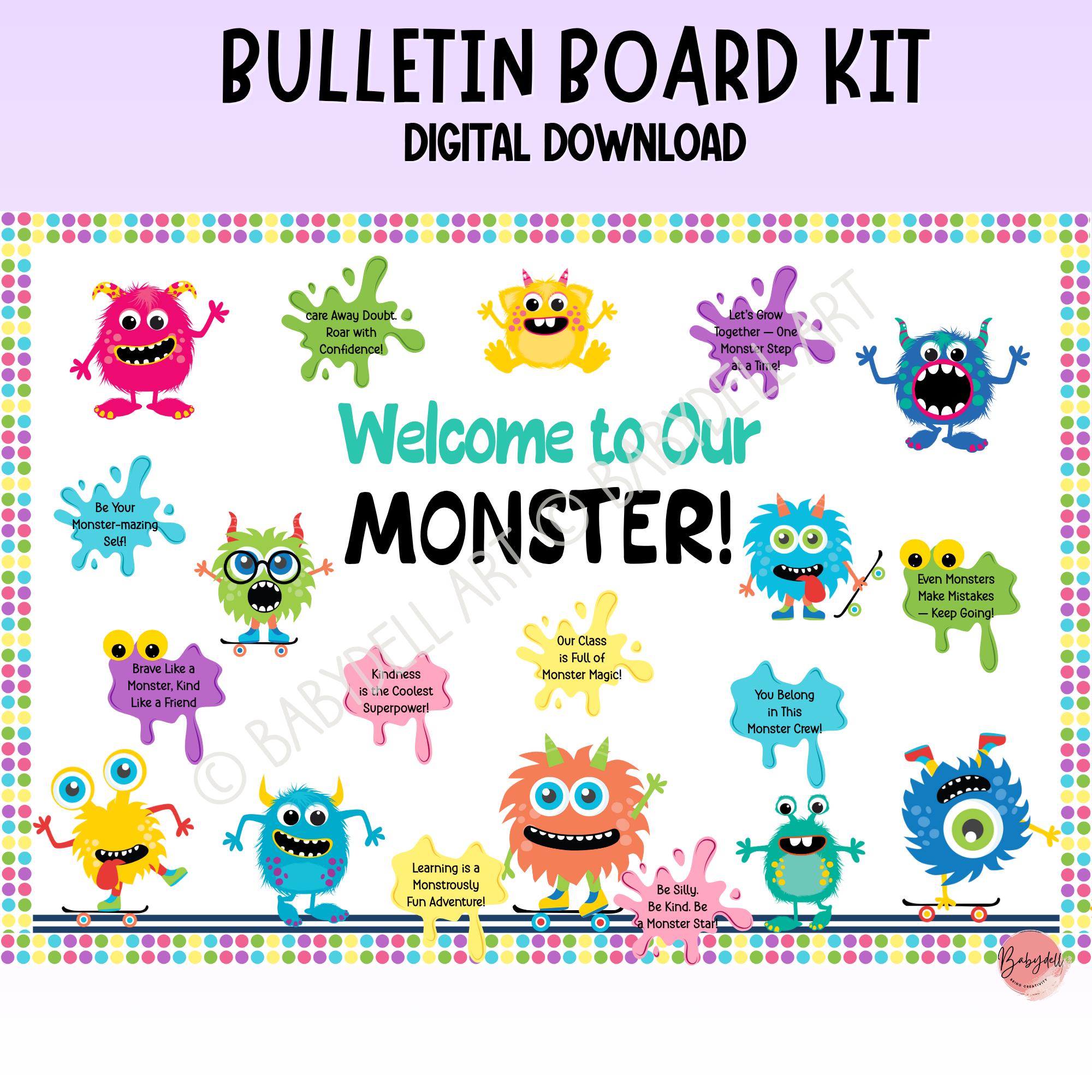 Monsters of Positivity Bulletin Board Kit: Classroom Decor, Growth ...