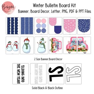 Winter Wonderland Bulletin Board Kit | Snowman Christmas Decor ...