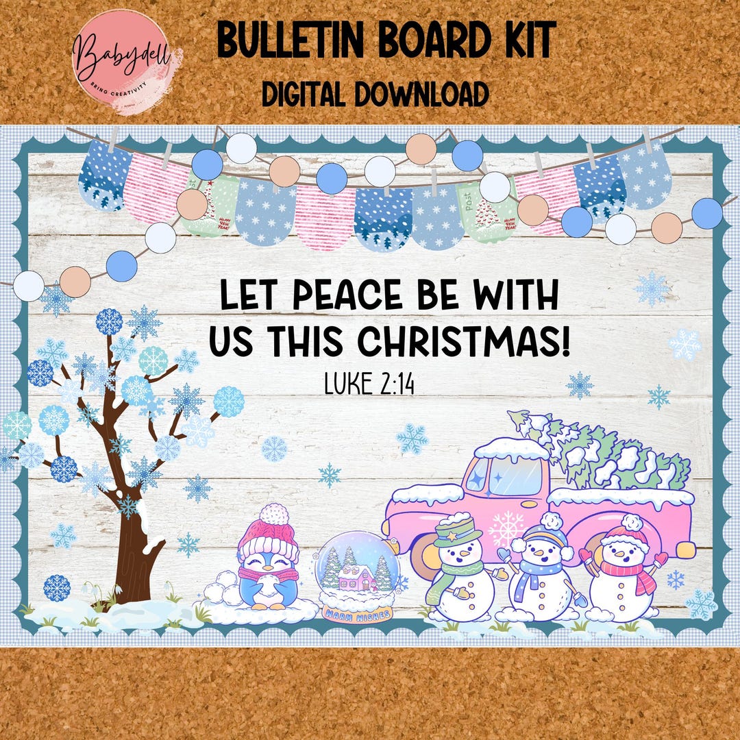 Winter Christian Chruch Bulletin Board Christmas December Bulletin ...