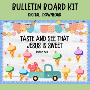 Christian Bulletin Board Kit: Summer Bible Theme (printable) - Etsy