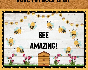 Bee Theme Spring Bulletin Board Kit - Etsy