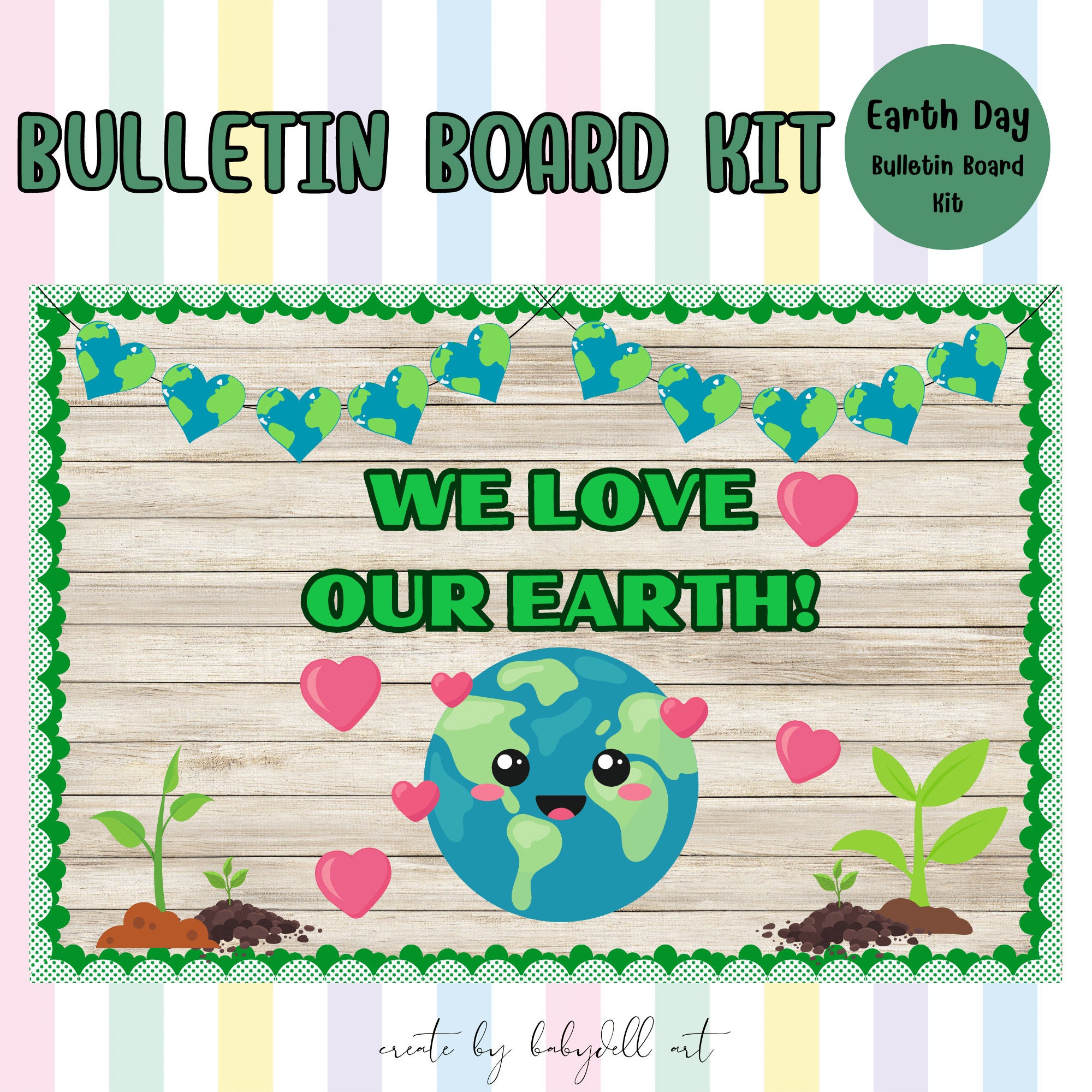 Earth Day Bulletin Board Classroom Display Door Decor Kit - Etsy