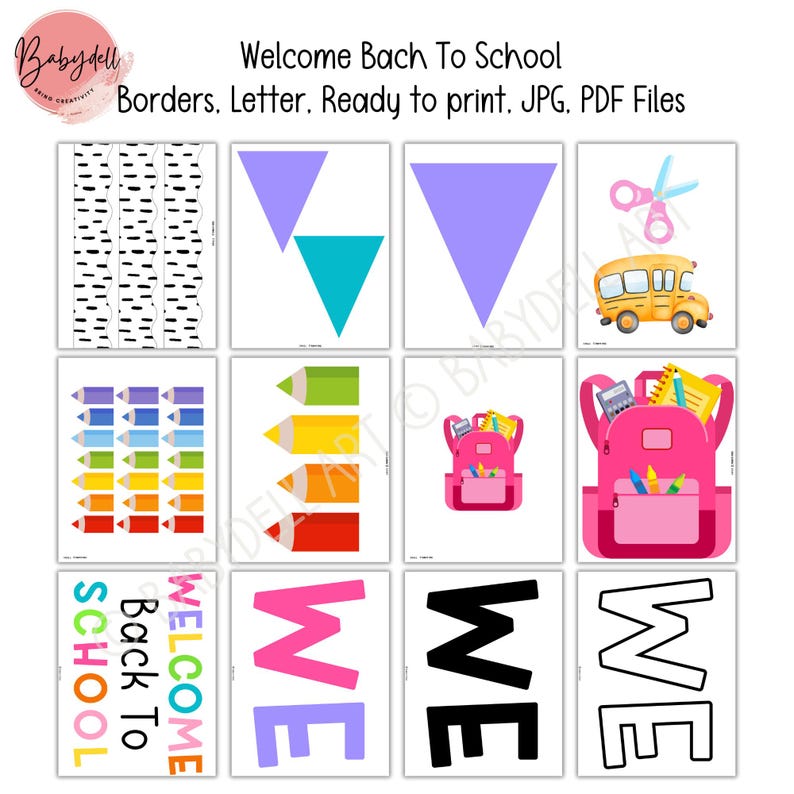 Welcome Back to School Bulletin Board Kit & Letter - First Day ...