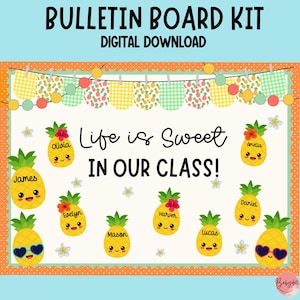 Pineapple Bulletin Board Kit, Sweet Summer Classroom Decor, Back to ...