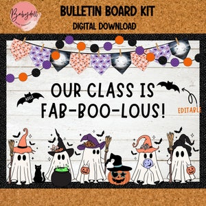 Spooky Halloween Bulletin Board Kit Fall Bulletin Board Kit October ...