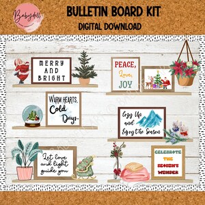 Chistmas Bulletin Board Kit Motivational Quotes Bulletin Board Positive ...