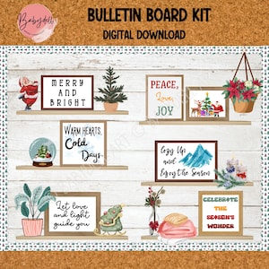 Chistmas Bulletin Board Kit Motivational Quotes Bulletin Board Positive ...