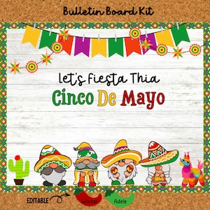 Gnomes Let's Fiesta This Cinco De Mayo Tropical Classroom Door ...