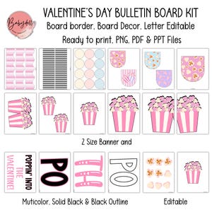 Valentine's Day Bulletin Board Kit - Popcorn Classroom Decor - Poppin ...