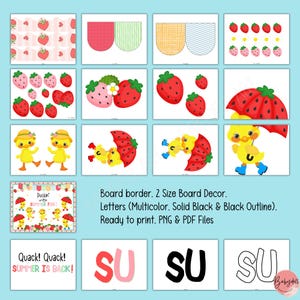 Duck Summer Bulletin Board Kit, Editable Classroom Decor, Quackin' Into ...