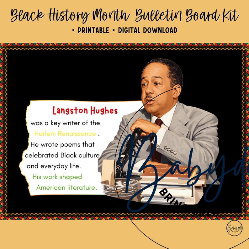 Black History Month Bulletin Board Kit 12 Important Figures Classroom ...
