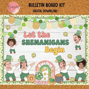 St. Patrick’s Day Bulletin Board Kit | Lucky Shenanigans Decor | March ...