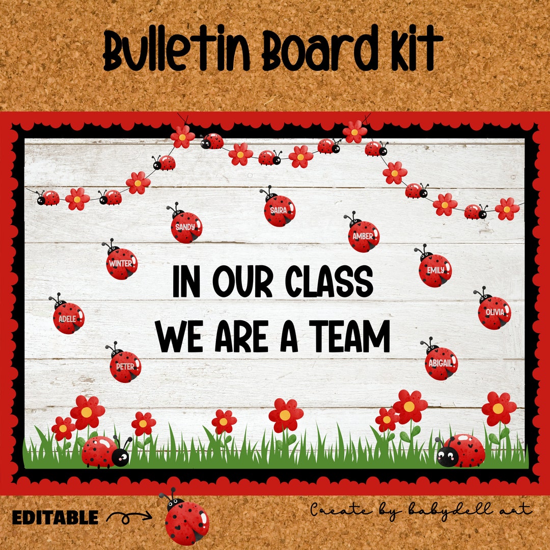 Ladybug Spring Bulletin Board Kit | March April Classroom Door Decor ...