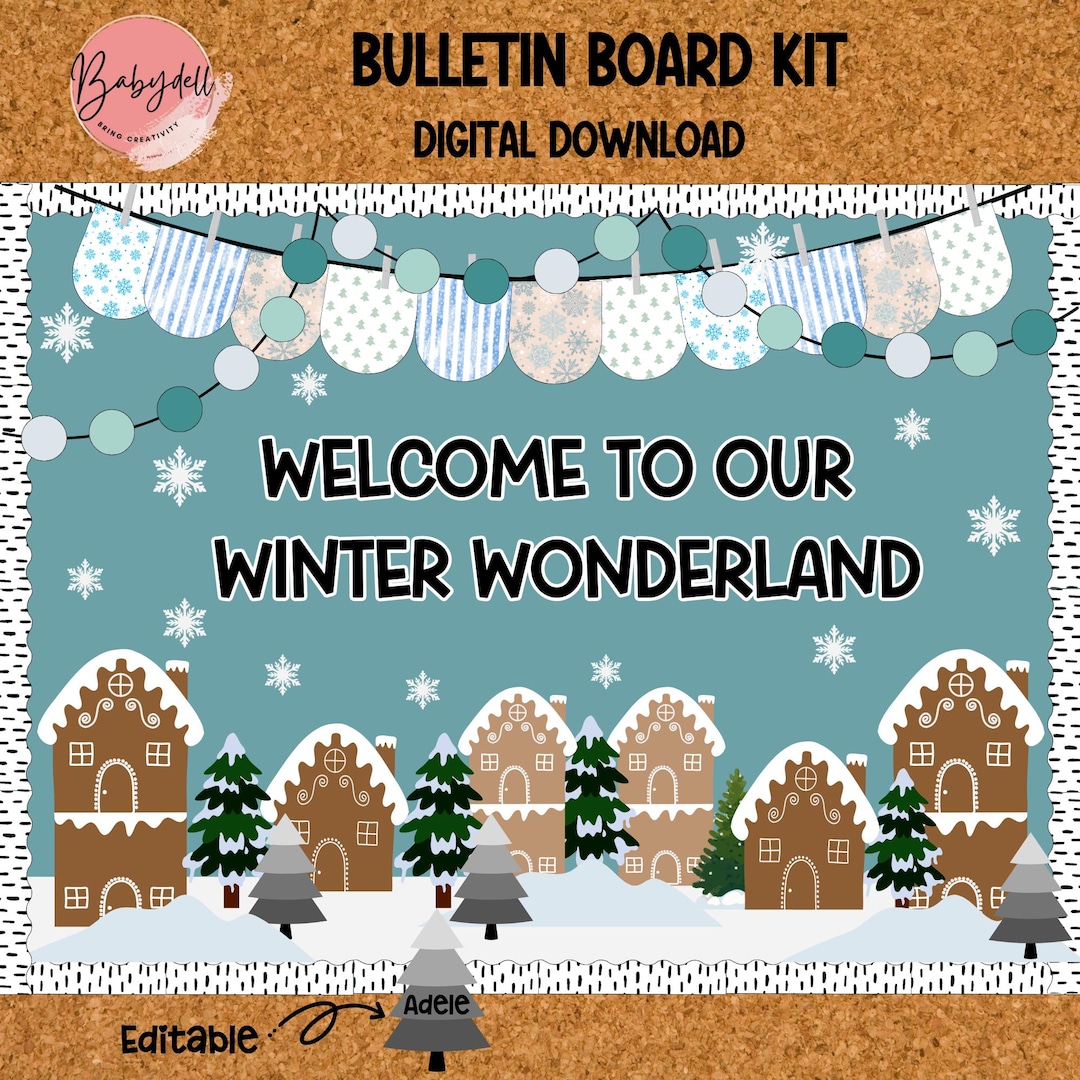 Winter Wonderland Bulletin Board Snowman Classroom Decor Winter ...