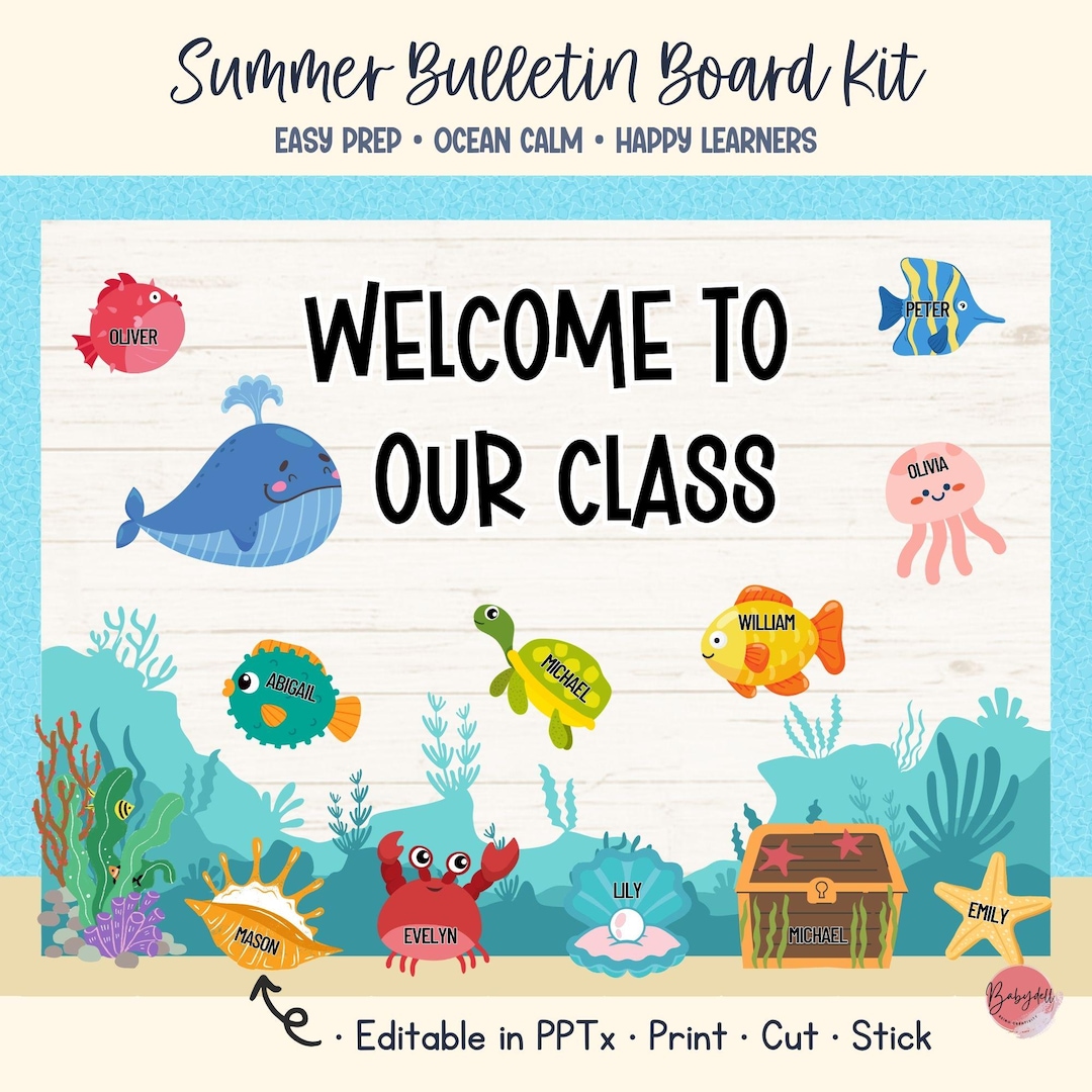 Diving Into Summer Bulletin Board Kit | End of Year Ocean Classroom ...