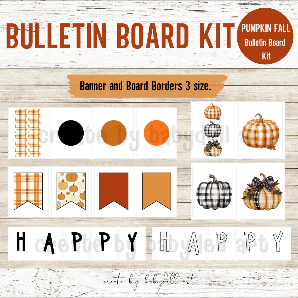 Happy Fall Pumpkin Bulletin Board Kit: Autumn Classroom Decor - Etsy